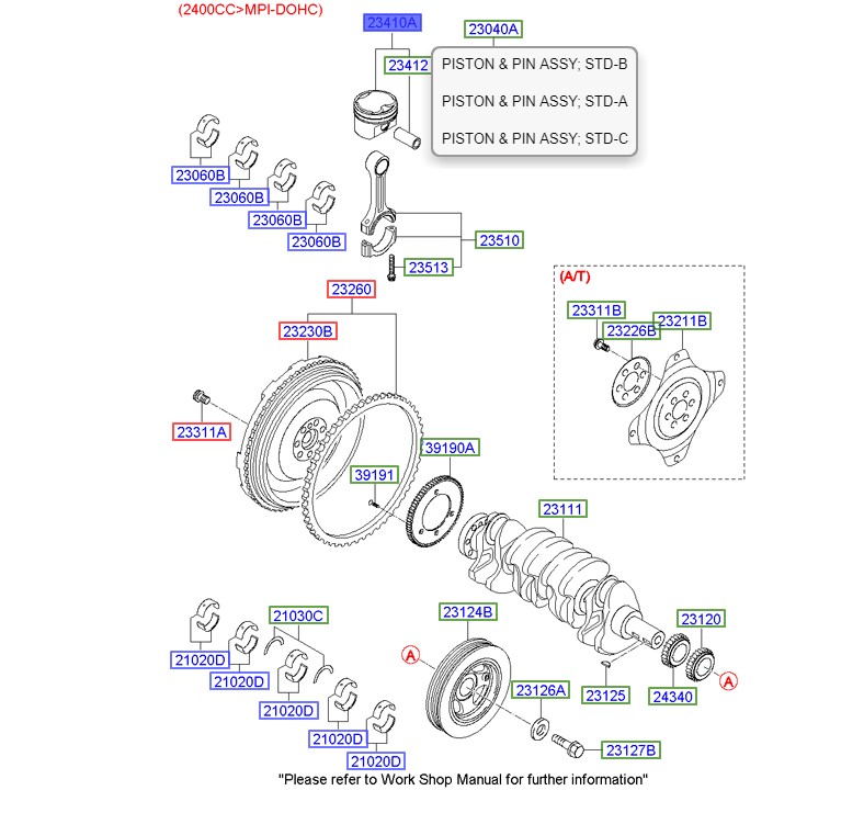 پیستون | PISTON & PIN ASSY – فروشگاه تبریز هیوندای